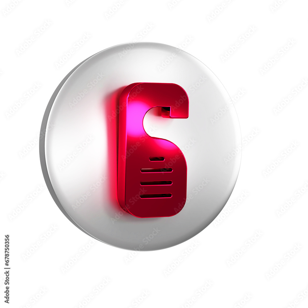 Red Please do not disturb icon isolated on transparent background ...