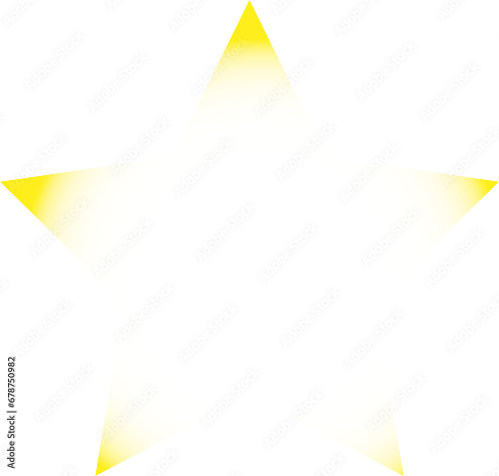 Gelber Stern mit Farbverlauf zur Mitte, mit scharfem Rand ...