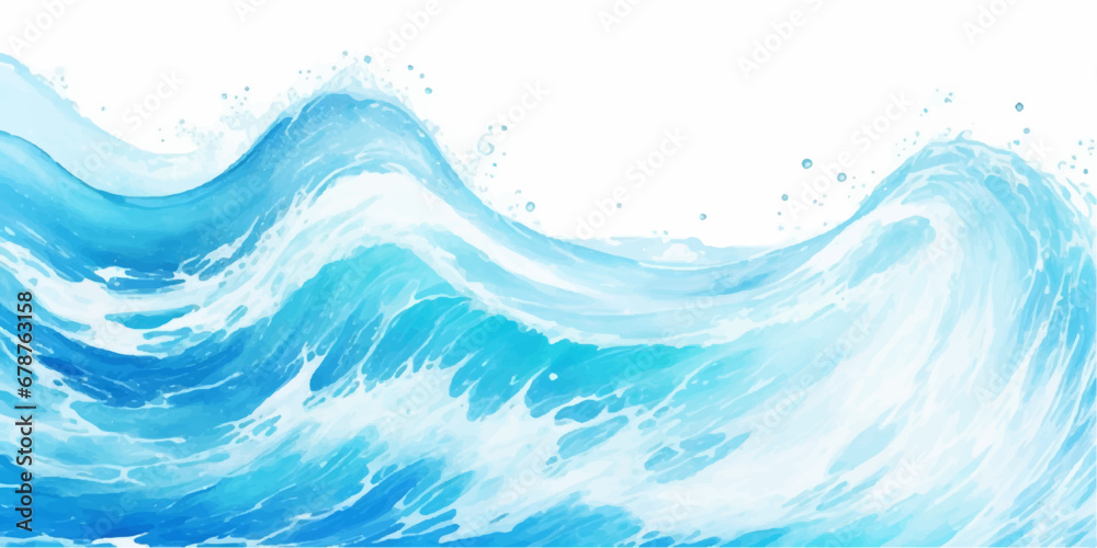 Transparent abstract soft blue and white abstract water color ocean ...