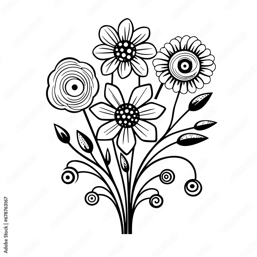 line drawing, line art png, line art prints, spring clipart, line art ...