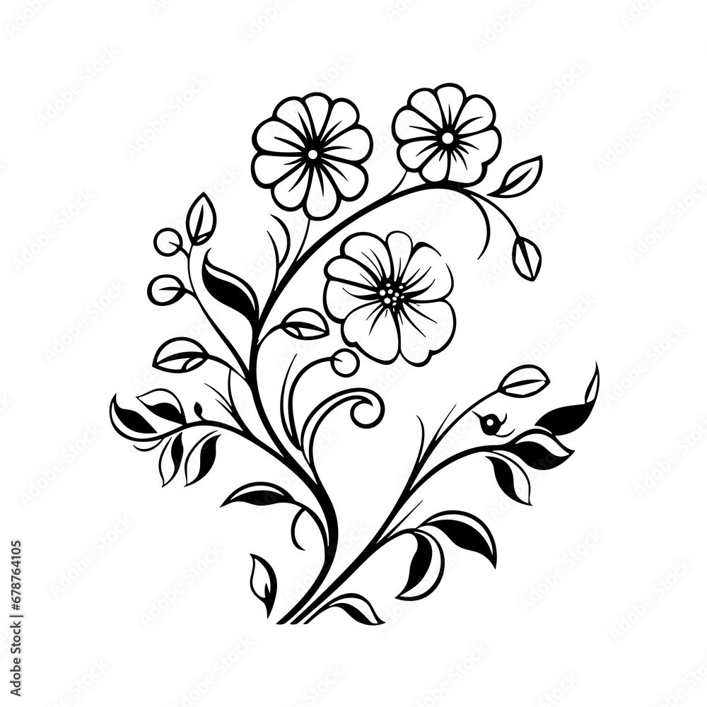 line drawing, line art png, line art prints, spring clipart, line art ...
