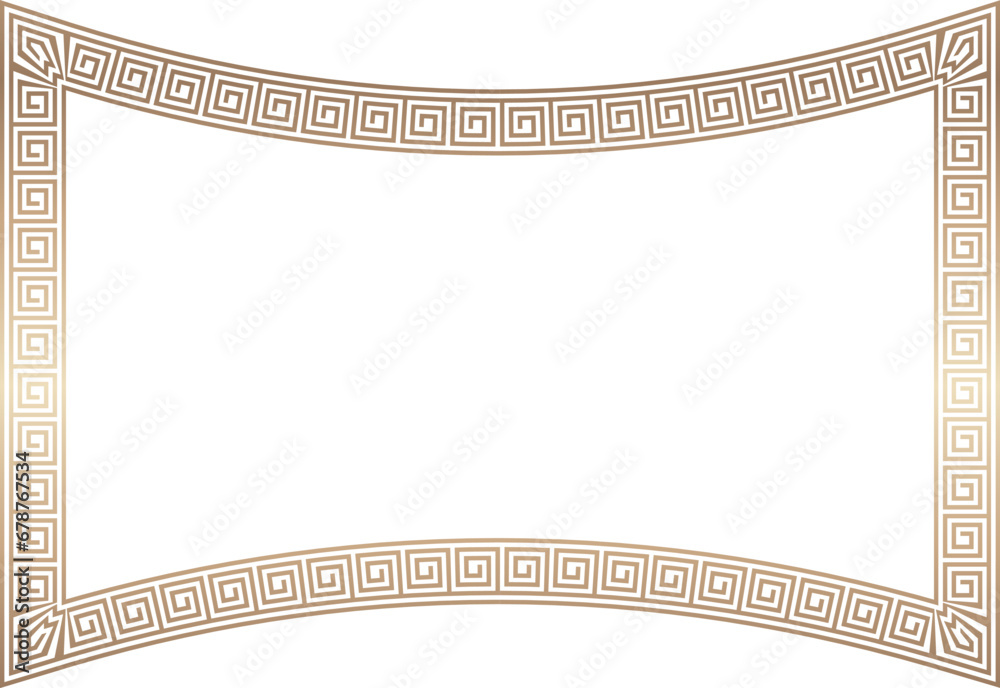 Rectangle shape vintage frames meander frame Greek key pattern Greek ...