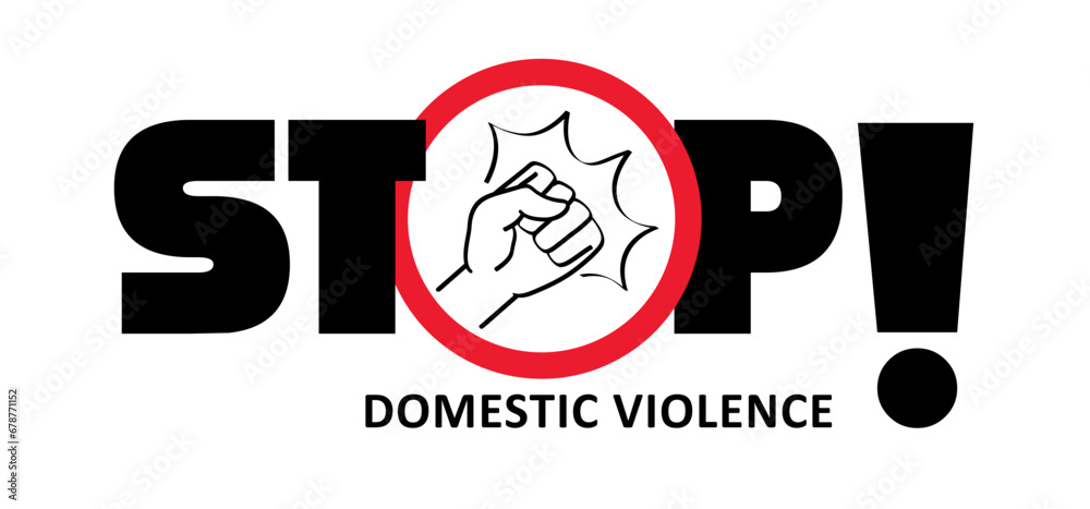 Vetor de Stop domestic violence or senseless violence. For purple ...