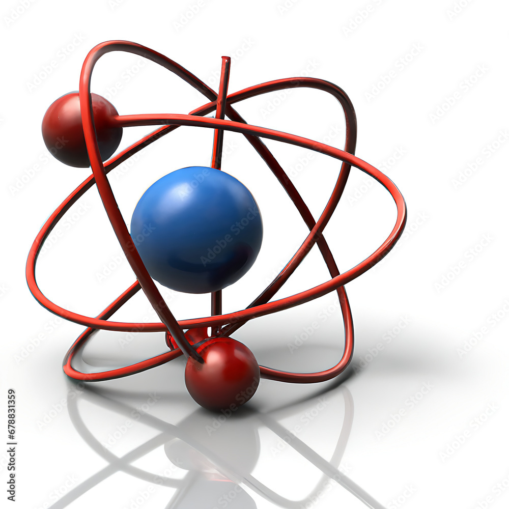 A model of a atom with the atomic symbol in the center, Vector atom ...