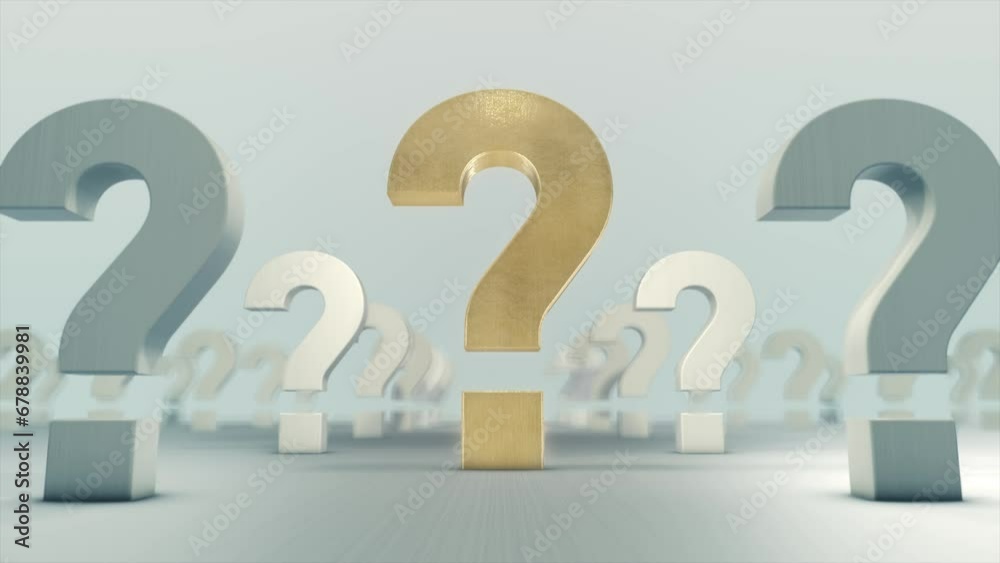 Top to Center Zoom in On the Question Mark Shining in the Middle of ...