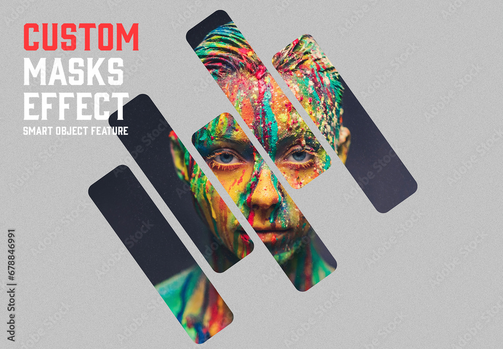 Custom Mask Photo Effect Stock Template | Adobe Stock