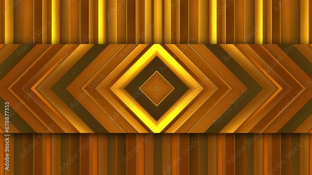 This stock motion graphic video of 4K Gold Background with gentle overlapping curves on seamless ...