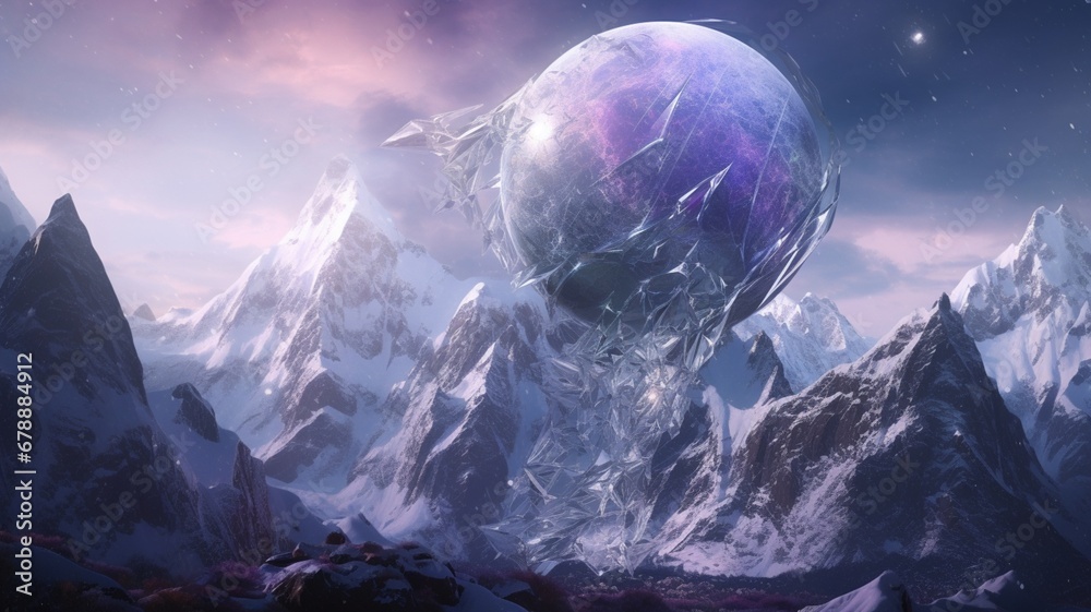 Orb floating in an eternal bliss void containing Ai generated art Stock ...