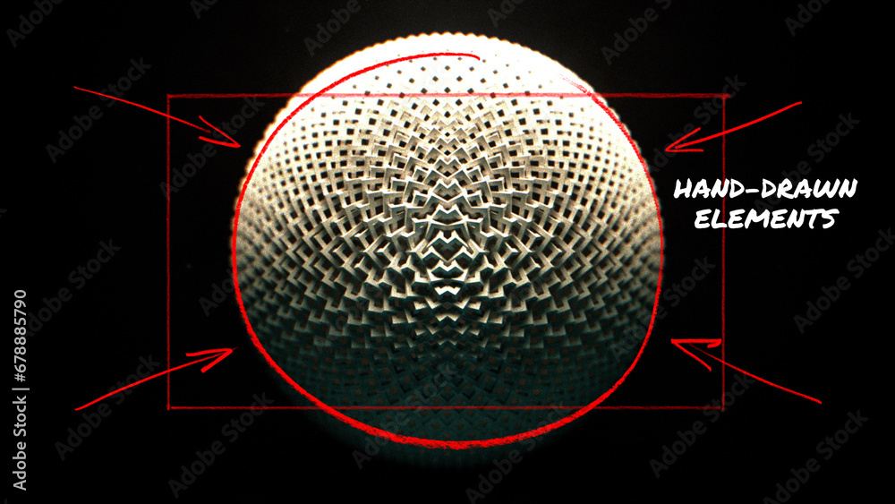 Hand-drawn Elements Overlay Stock Template | Adobe Stock