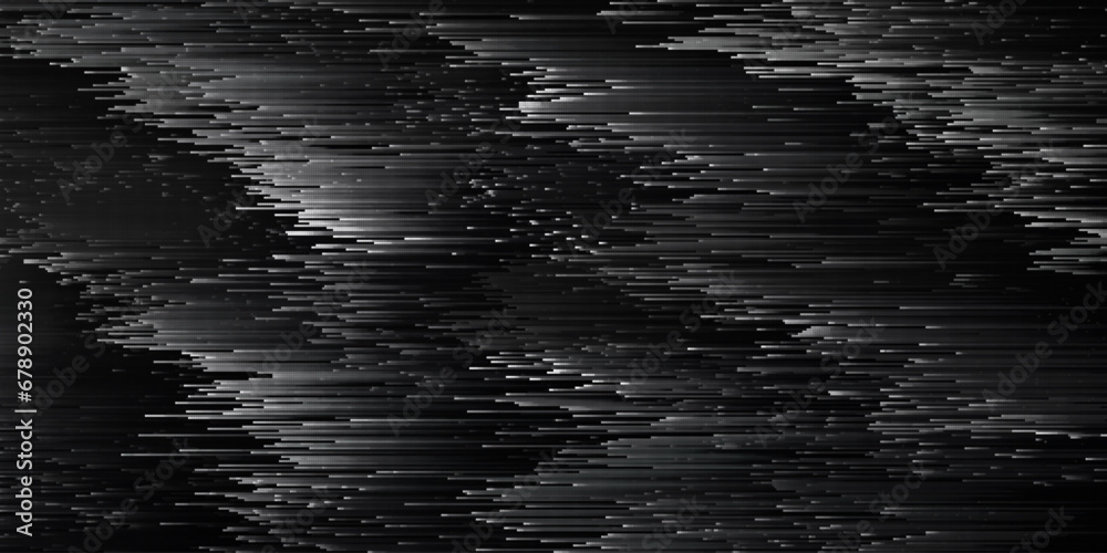 Black pixel sorting glitch style background. Pixelated black noisy ...