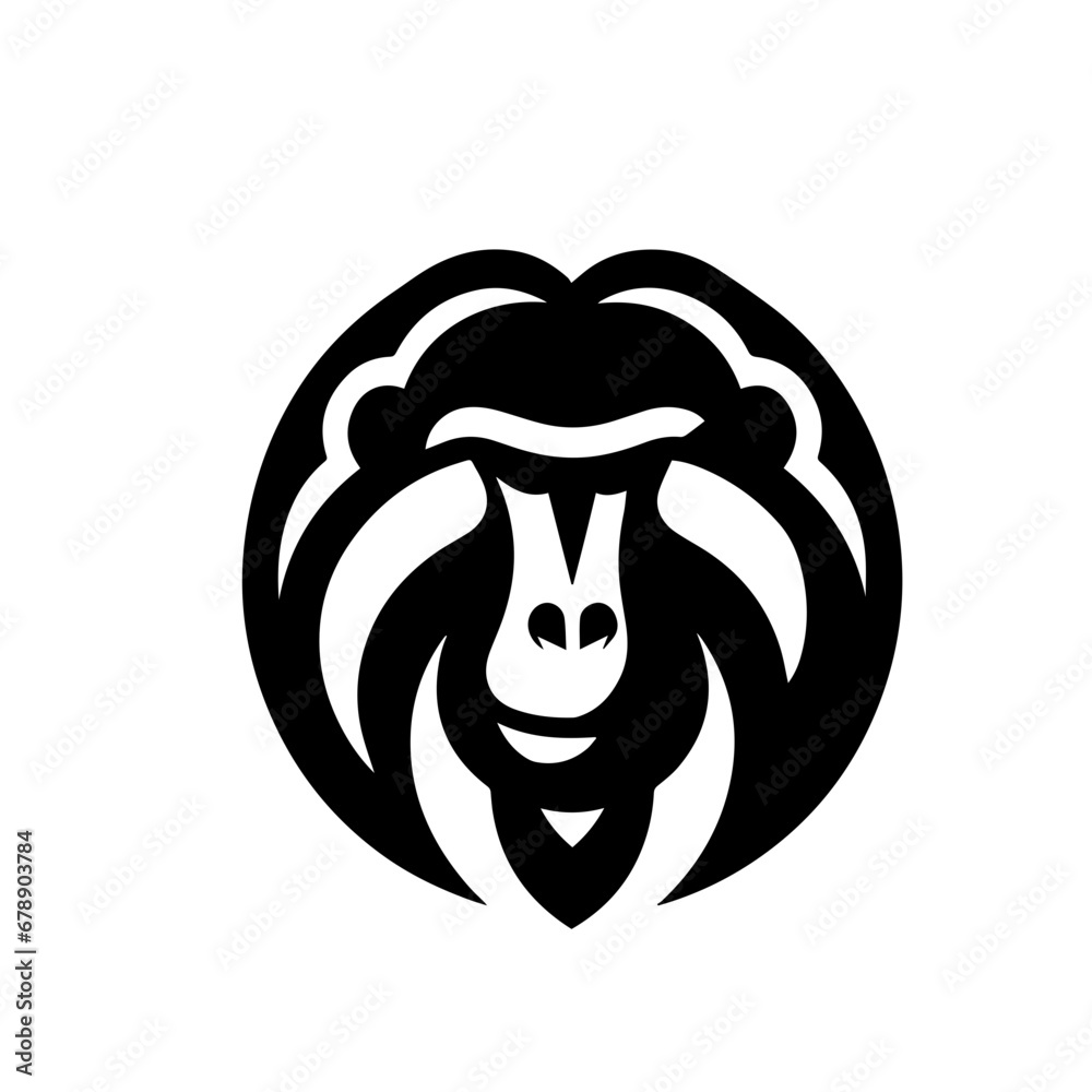 Baboon Vector Logo Art Stock Vector | Adobe Stock