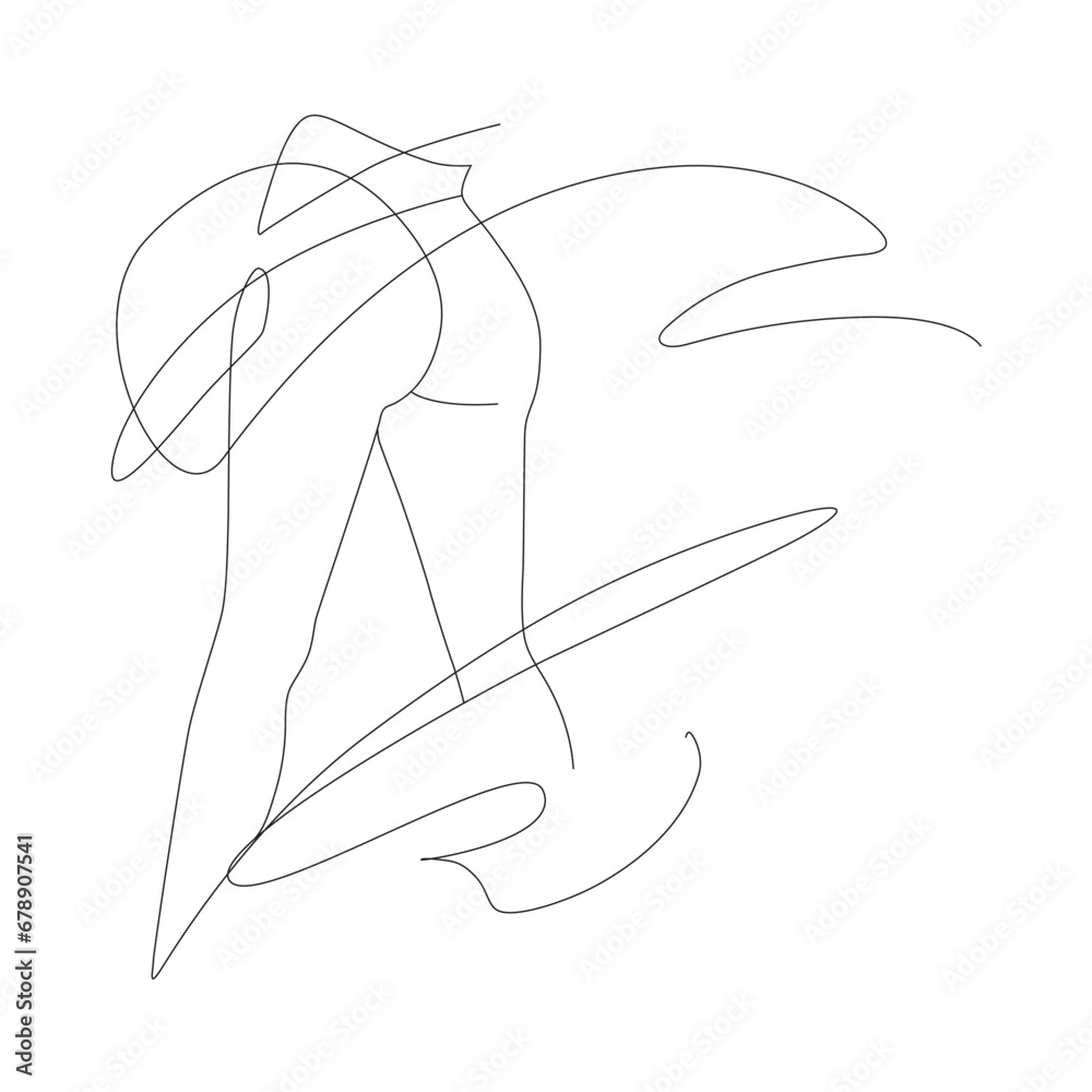 Ballet line art of female legs. Silhouette of woman dancing feet Pointe ...