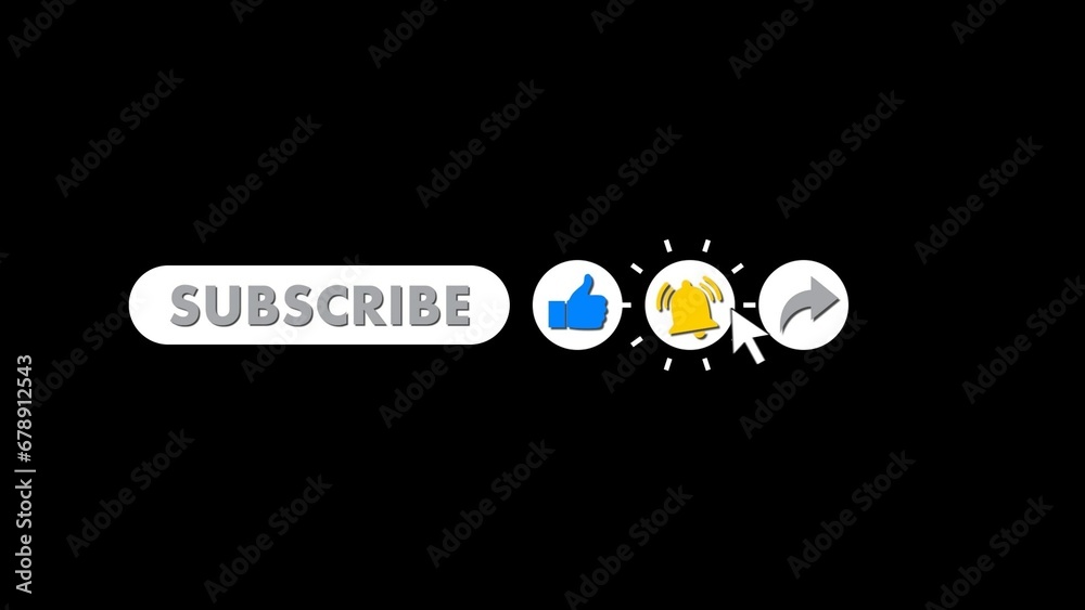 Clean Like Subscribe and Hit The Bell Animation Stock Template | Adobe ...