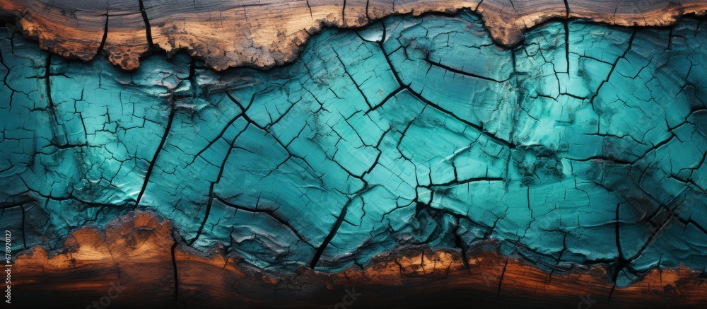 wood epoxy blue resin with crack can be use for banner background ...