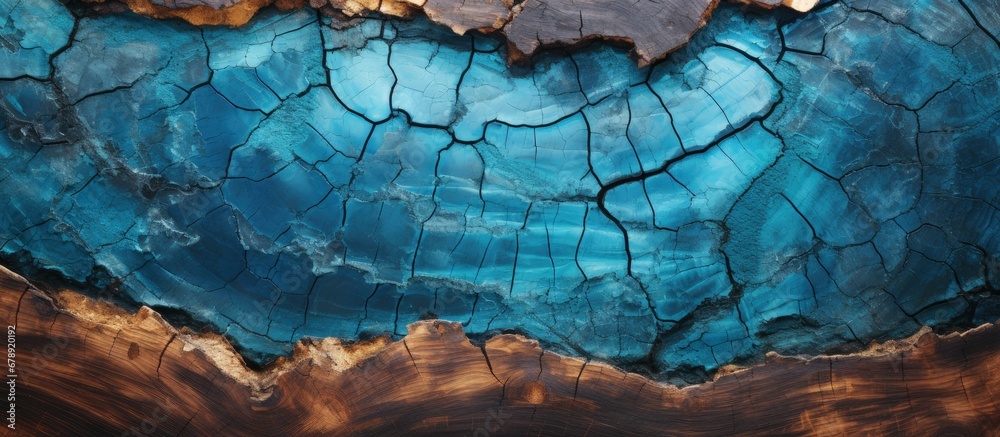 wood epoxy blue resin with crack can be use for banner background ...