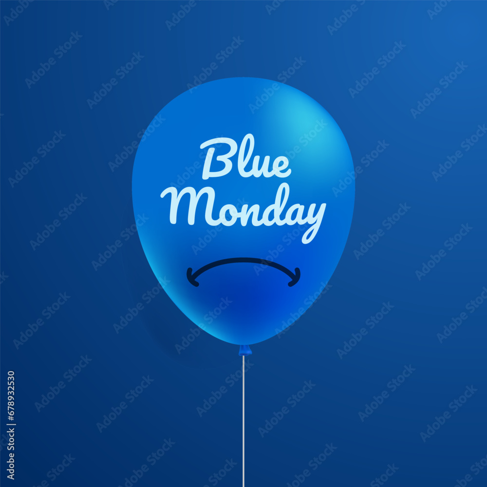 Blue monday design for blue monday celebration. happy blue monday with ...
