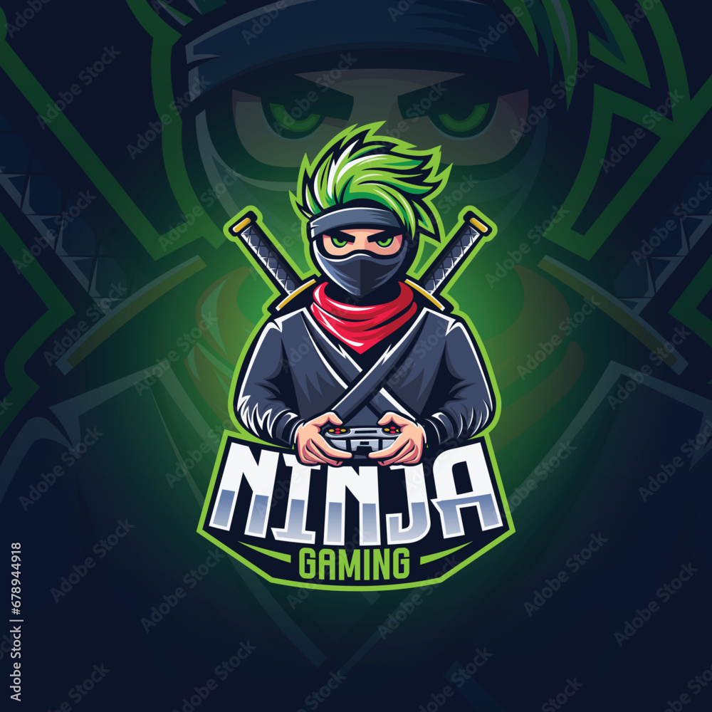 Ninja Mascot Logo. Ninja Esports Logo.Gaming Logo. Gaming Logo Trade ...