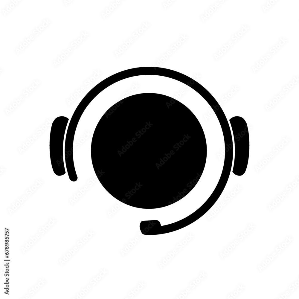 black customer services icon isolated on white transparent background ...