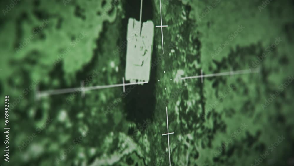 Radar system analyze the military combat operation location. Flying ...