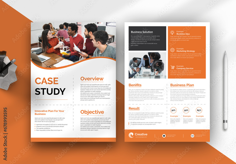 Case Study Layout Stock Template | Adobe Stock