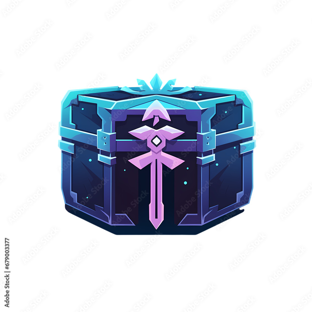 Sword loot box icon, material, vector illustration, decorative design ...