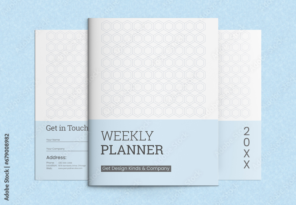 Weekly Planner Workbook Layout Stock Template | Adobe Stock