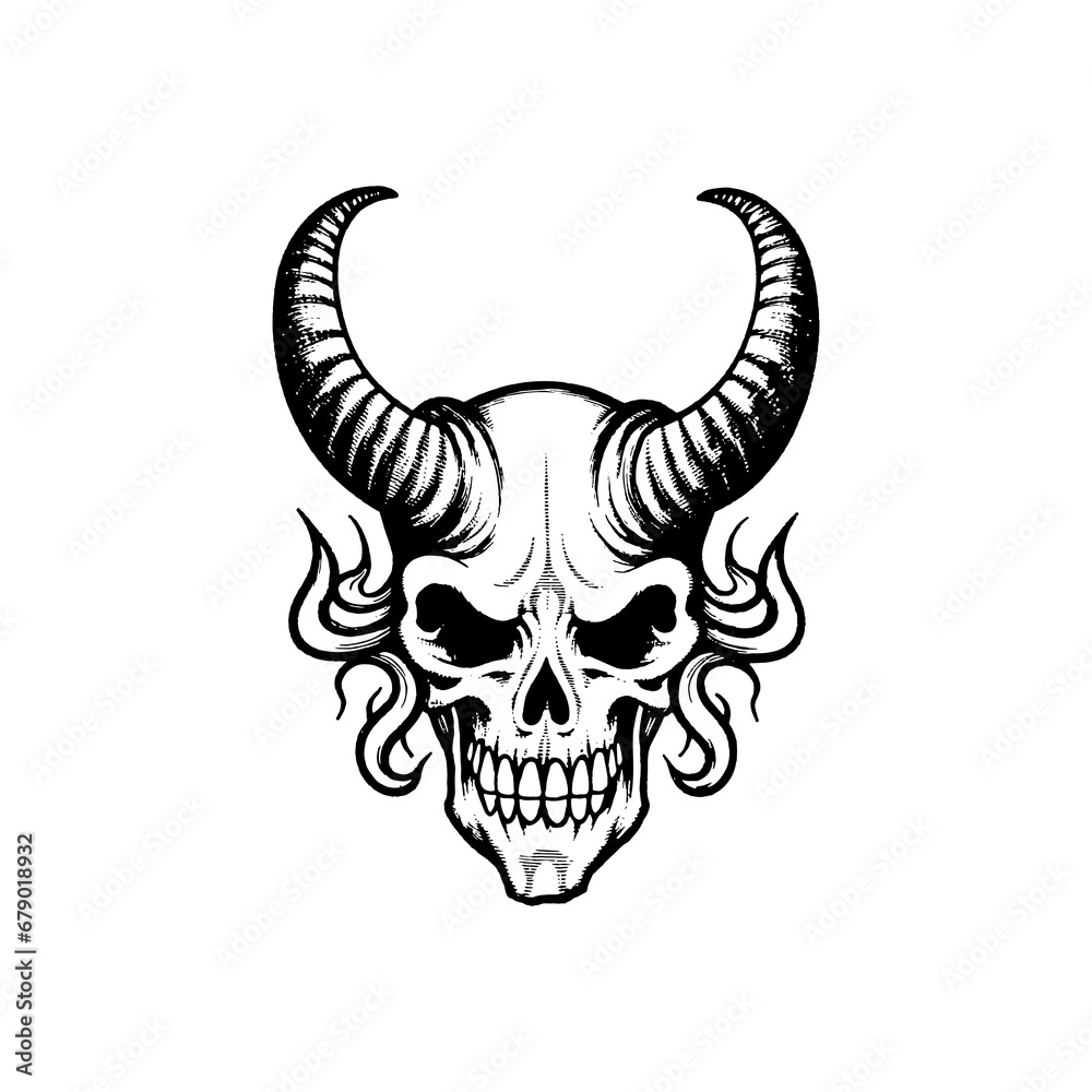 ,Devil skull, horned skull, viking skull ,Dark Art Gothic Skull Demon ...