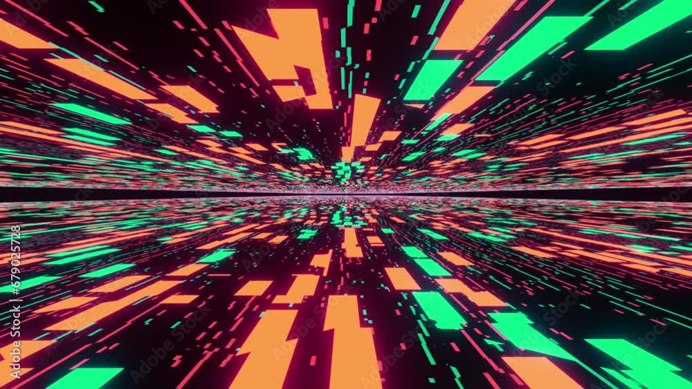 Seamless loop abstract light streaks effect animation. straight light ...