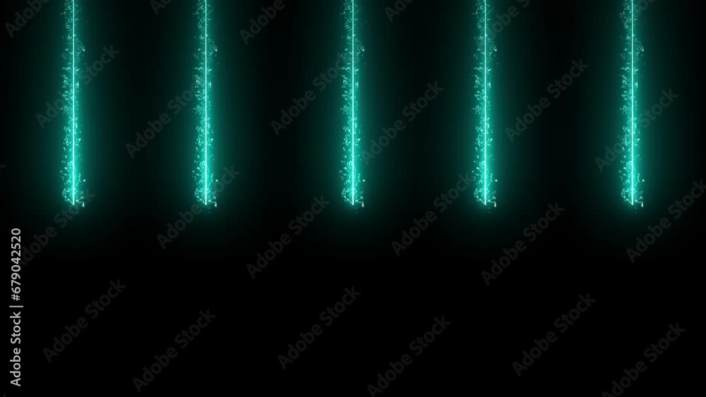 Light particle trails rainfall animation in 4K. Energy light colorful ...