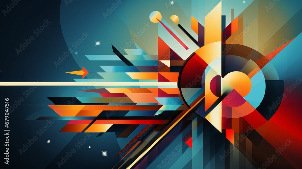 cubism business presentation background hd Stock Illustration | Adobe Stock