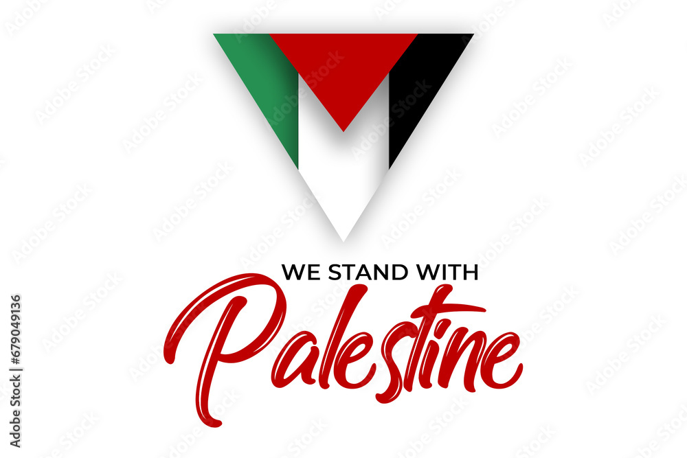 we stand with Palestine - save Gaza solidarity concept background Stock ...