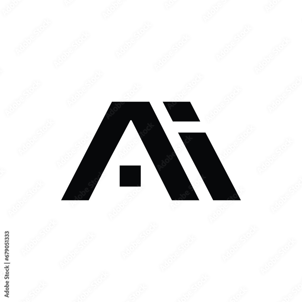 Ai logo initial letter design template vector, Abstract letter Ai logo ... Ai logo initial letter design template vector, Abstract letter Ai logo ...