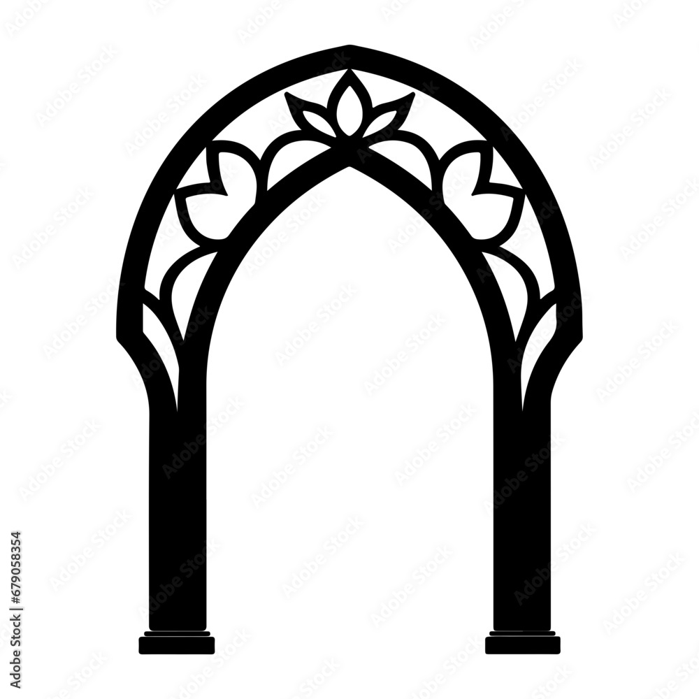 archway silhouette isolated vector Stock Vector | Adobe Stock