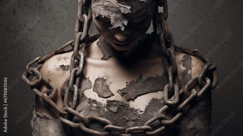Modern-Day Slavery: A thought-provoking image symbolizing the ...