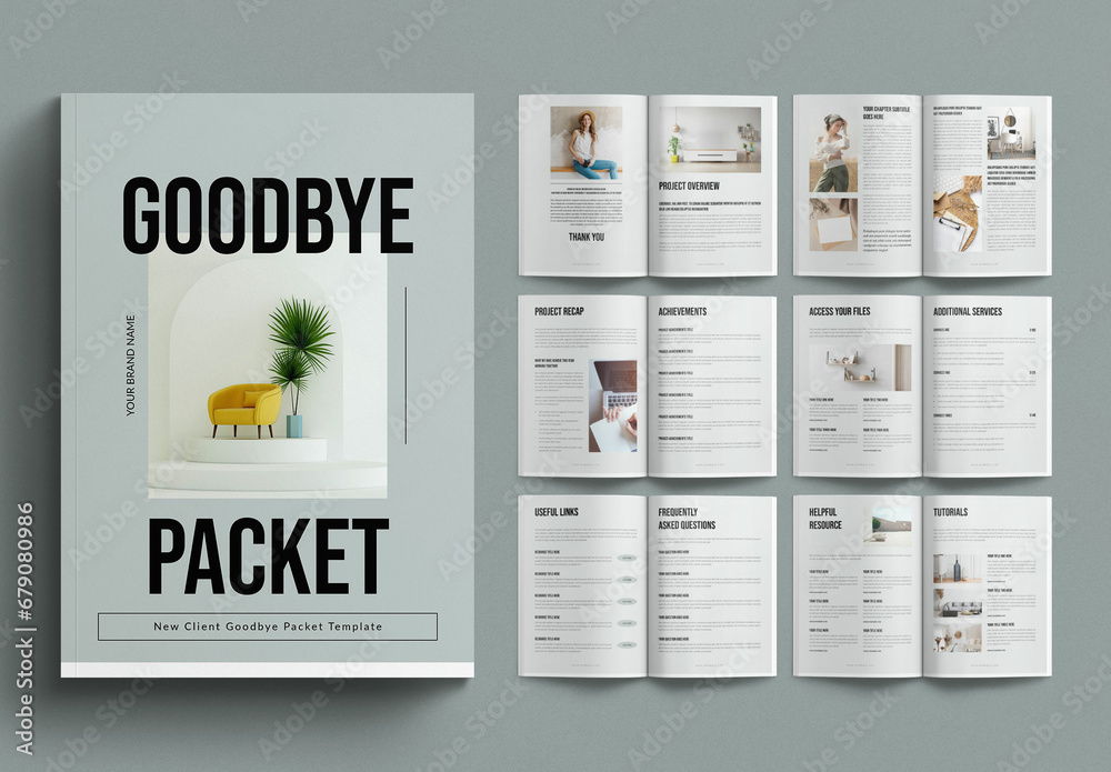 Client Goodbye Packet Template Design Layout Stock Template | Adobe Stock