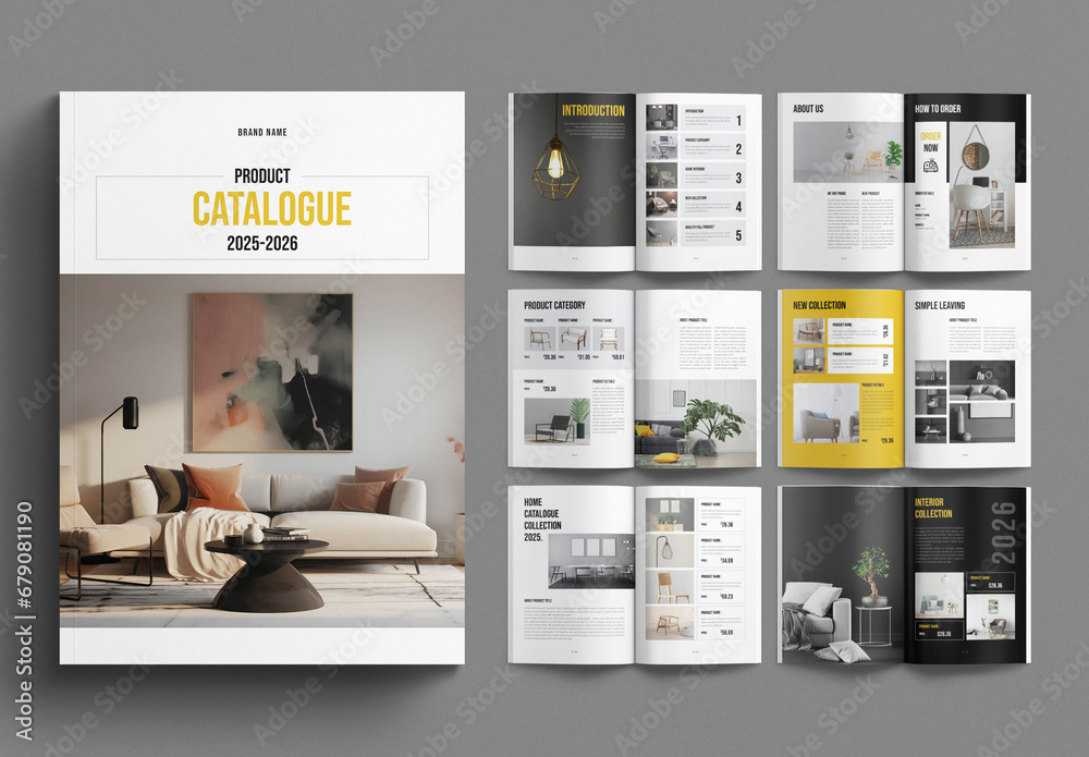 Product Catalog Template Design Layout Stock Template | Adobe Stock