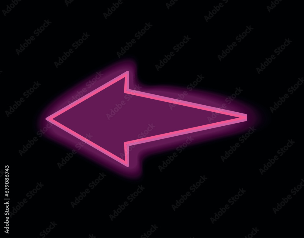Neon arrow in cartoon style. Visually stunning composition with this ...