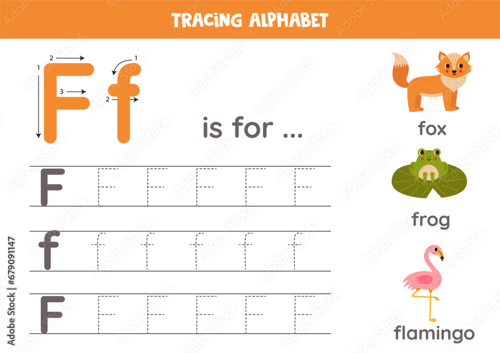 Tracing all letters of English alphabet. Preschool activity for kids ...