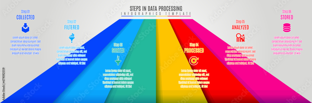 Vector Infographic label design with icons and 6 options or steps For ...