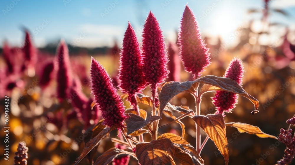 Amaranth Flower Field Sunny Filter, HD, Background Wallpaper, Desktop ...