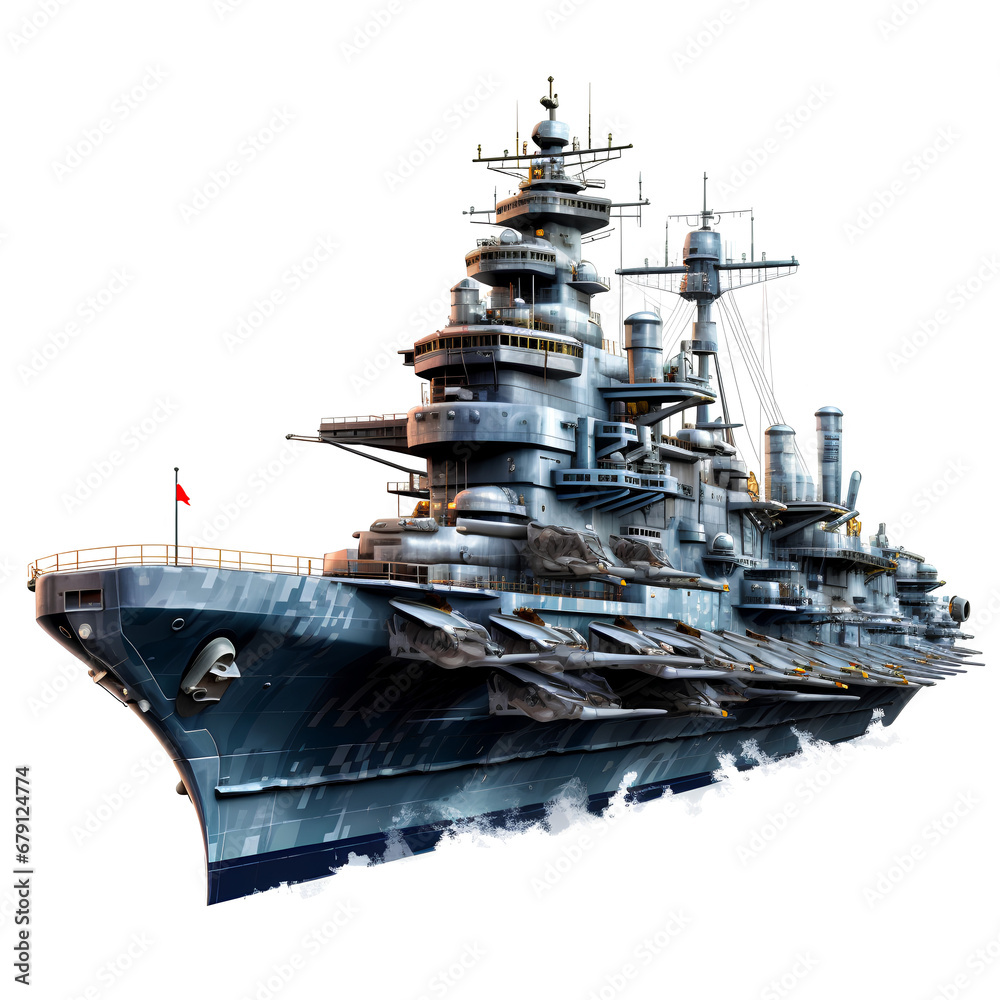 Battleship, isolated on transparent background, PNG, 300 DPI Stock ...