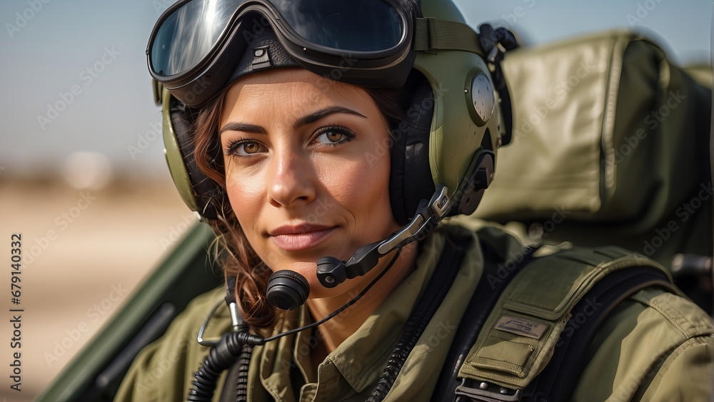 Brave Israeli Female Pilot Soldier in Combat Flight Suit during War ...