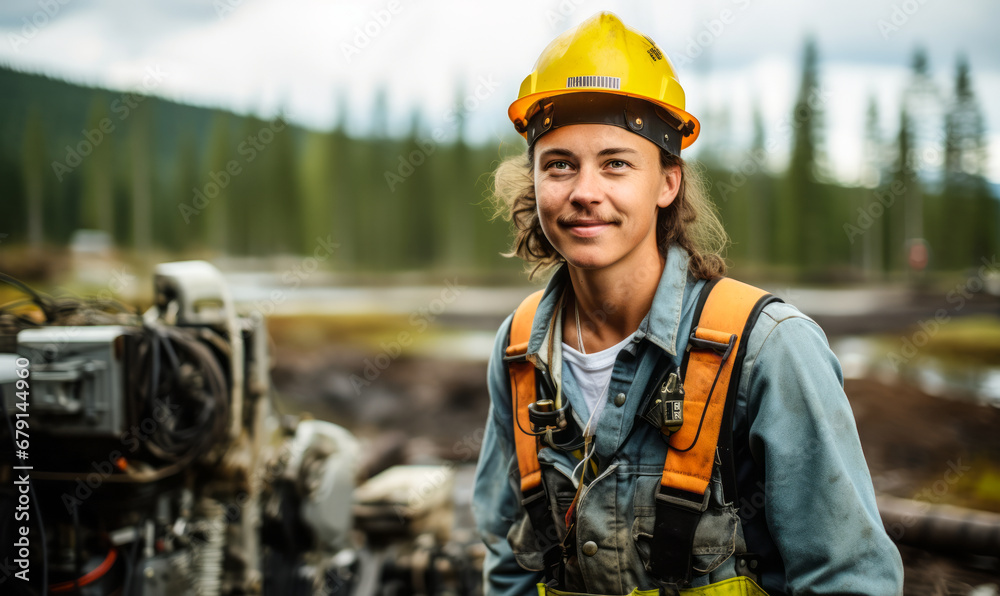 portrait of Environmental Engineering Technician, who Apply theory and ...