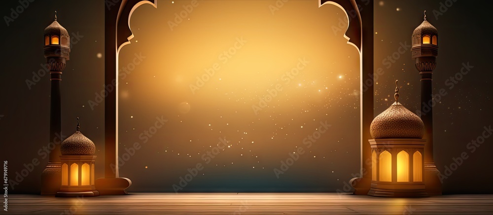 Islamic background with traditional decorations and Arabic elements for ...