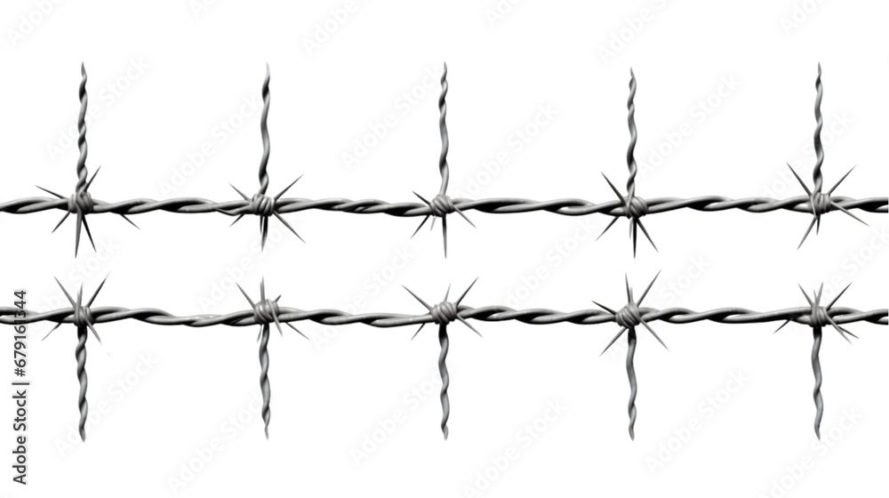 Foto de Barbed or barb wire vector illustration of seamless realistic ...