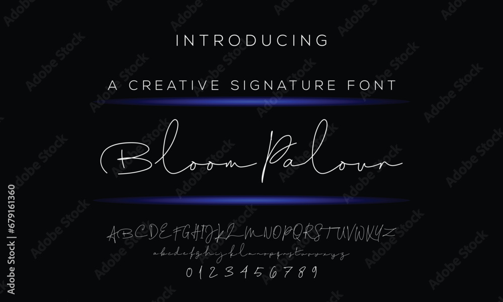 Vetor do Stock: Hand drawn vector alphabet. Modern monoline signature ...