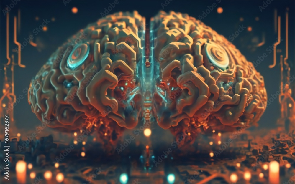 human brain with circuit board Technology images.neuroscience images ...