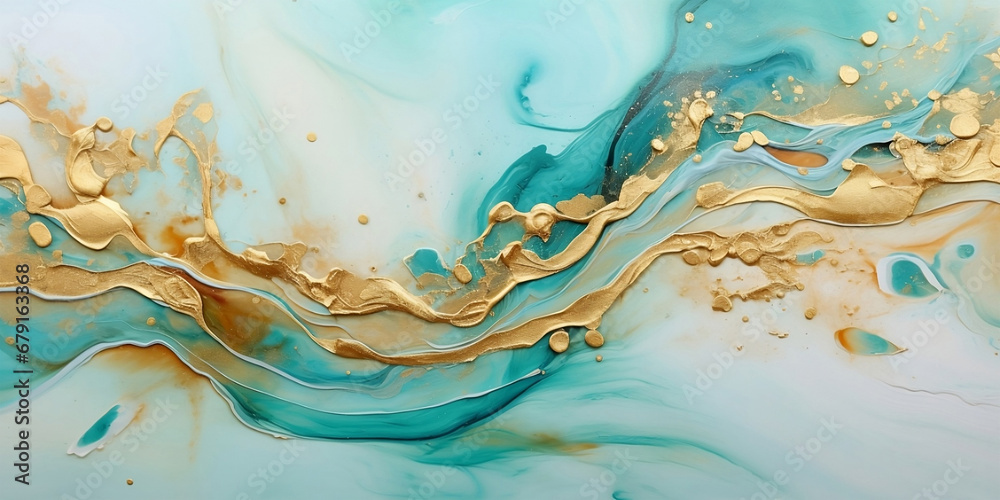 Marble with gilding. Abstract Marble artwork mixed with buzzy geometric ...