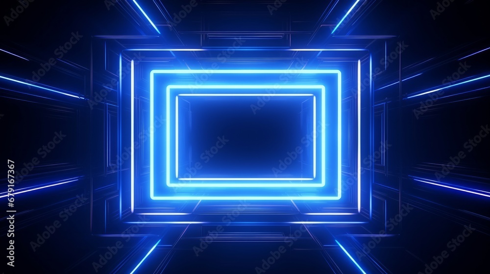 Abstract neon background, blue spectrum looped animation, electric ...