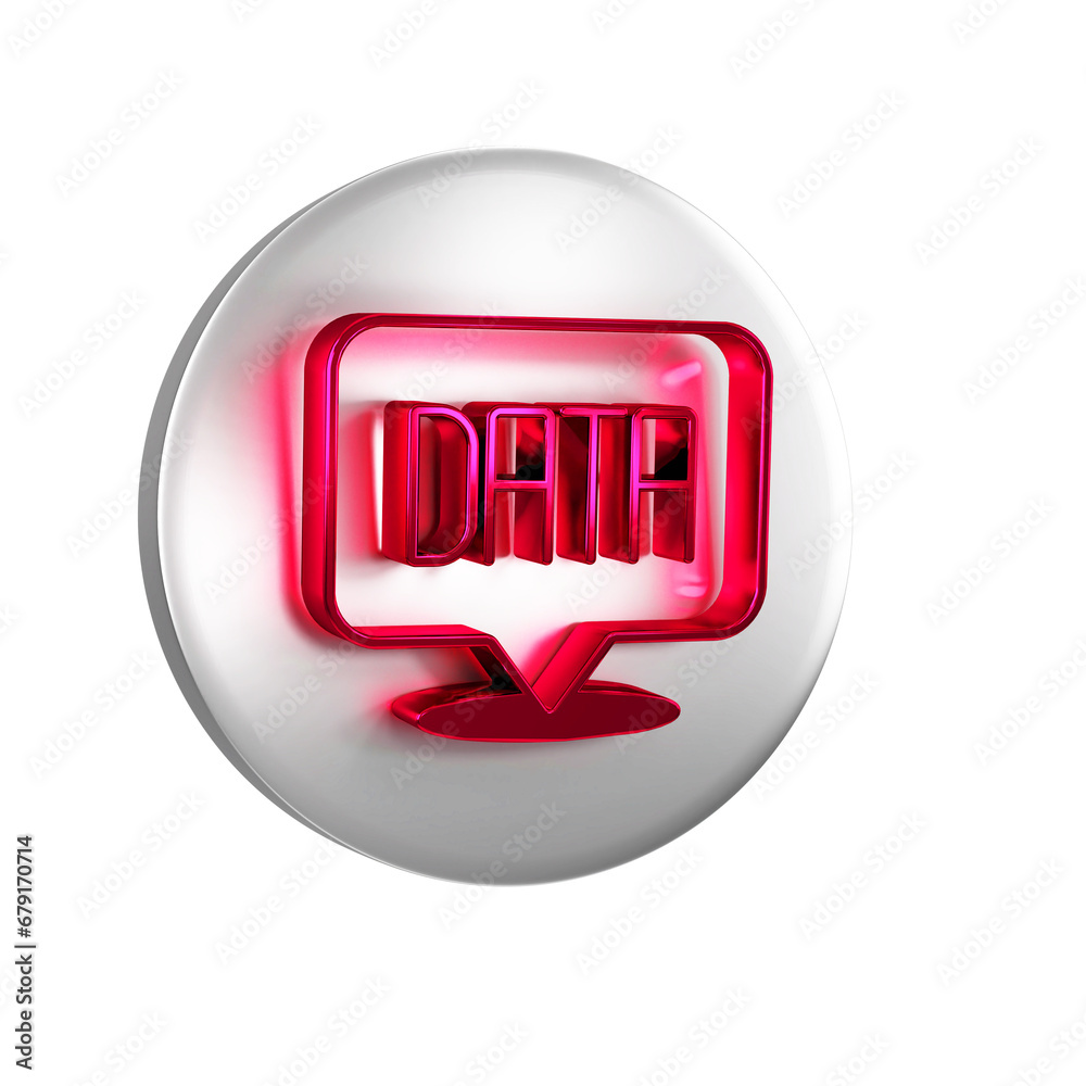 Red Data analysis icon isolated on transparent background. Business ...